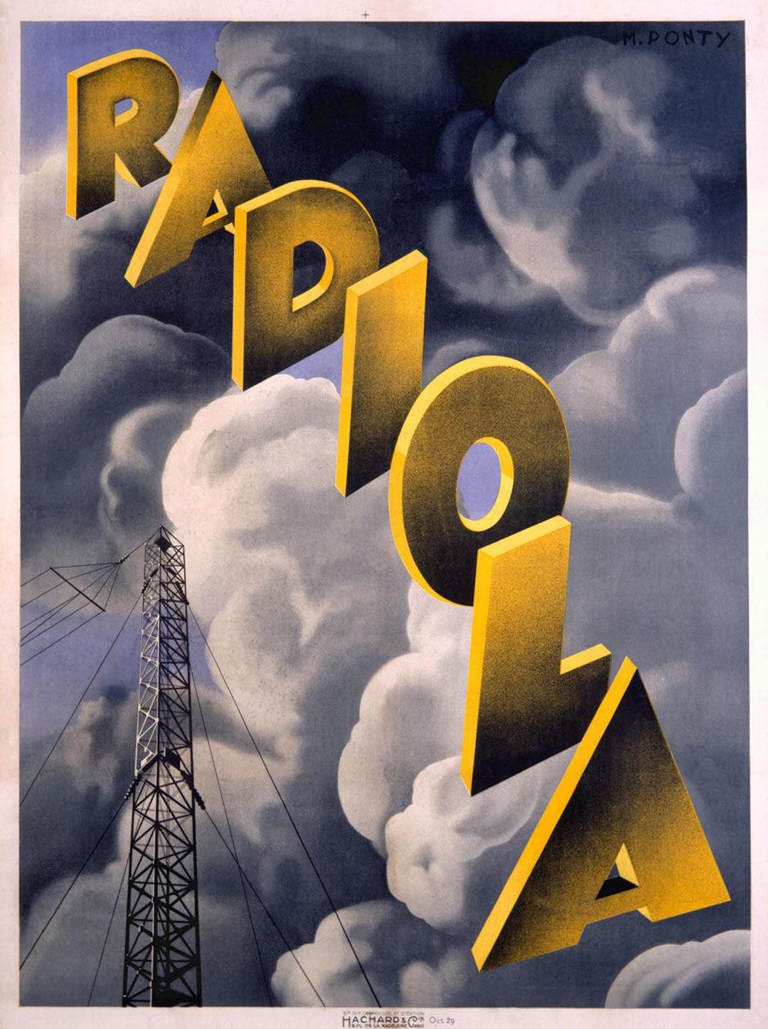 Radiola 1925 Paris Radio Station Poster 0000-3684 - Etsy