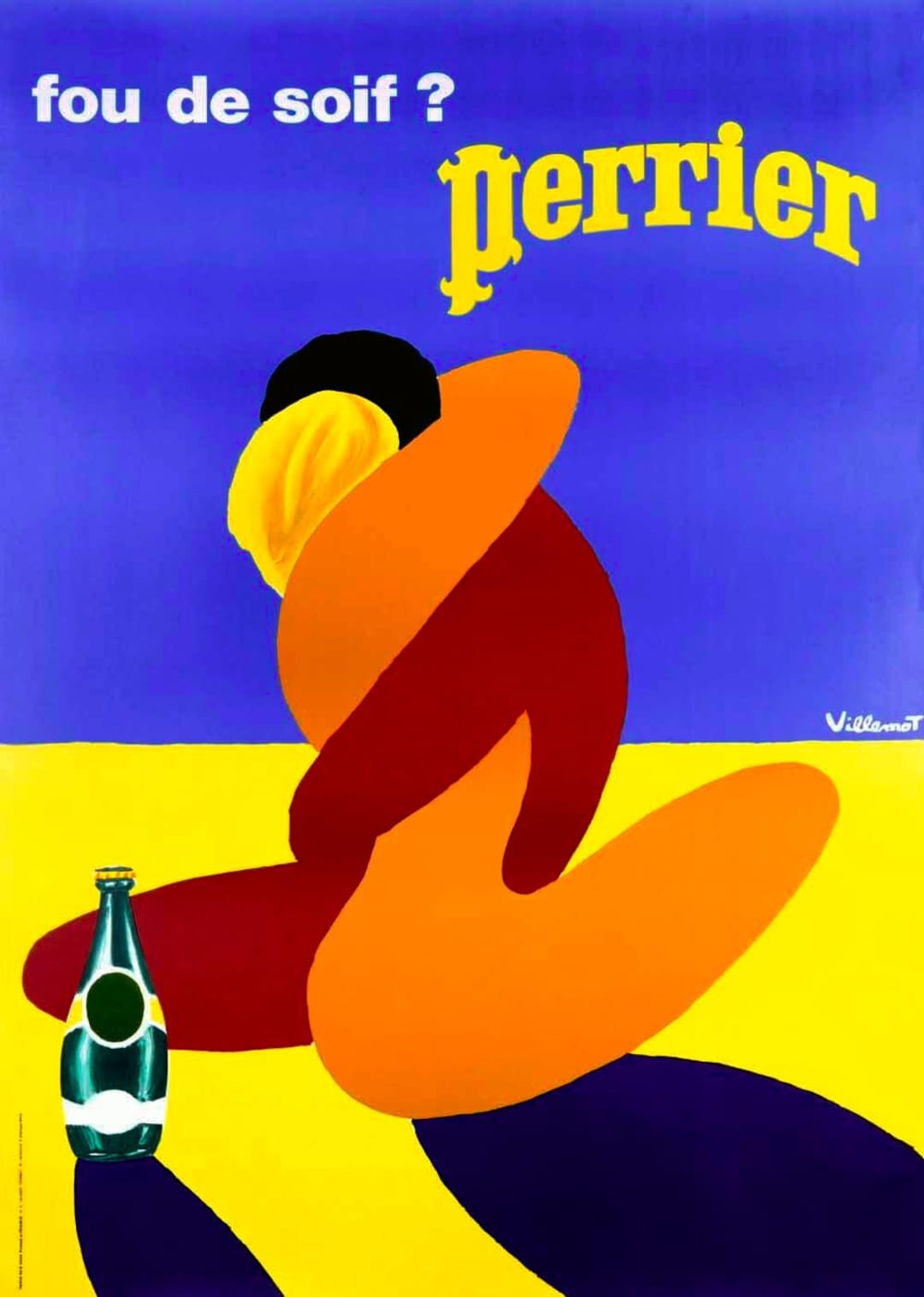 Vintage Poster Perrier Mineral Water 0000-1950 - Etsy