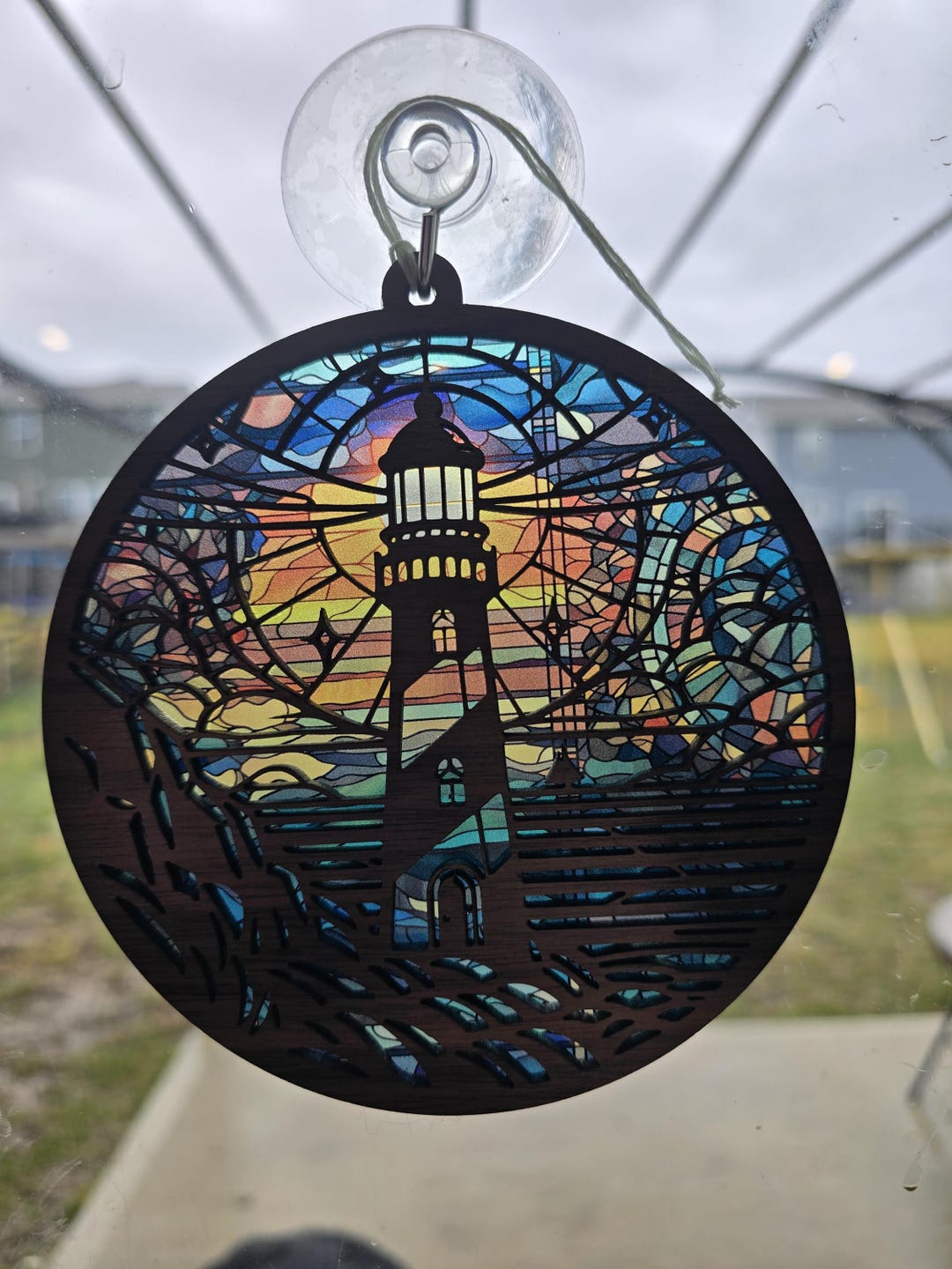 Lighthouse Suncatcher, Lighthouse Ornament, Lighthouse Window Hang ...
