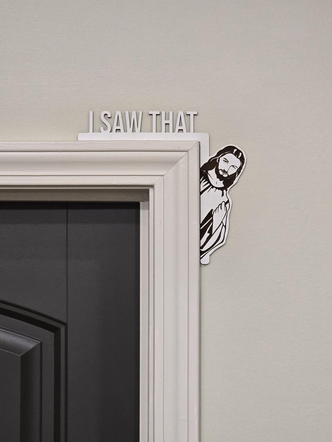 Jesus Corner Hang Jesus Door Hang Jesus I Saw That Wall Hang - Etsy