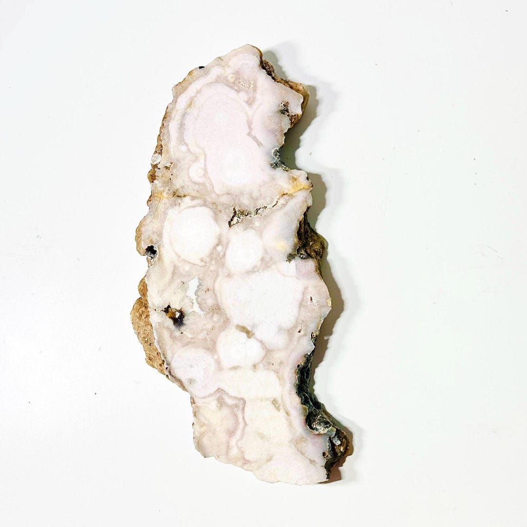 Odd-shaped Crescent Moon Agate Slab With Rough Edges | Natural Crystal ...