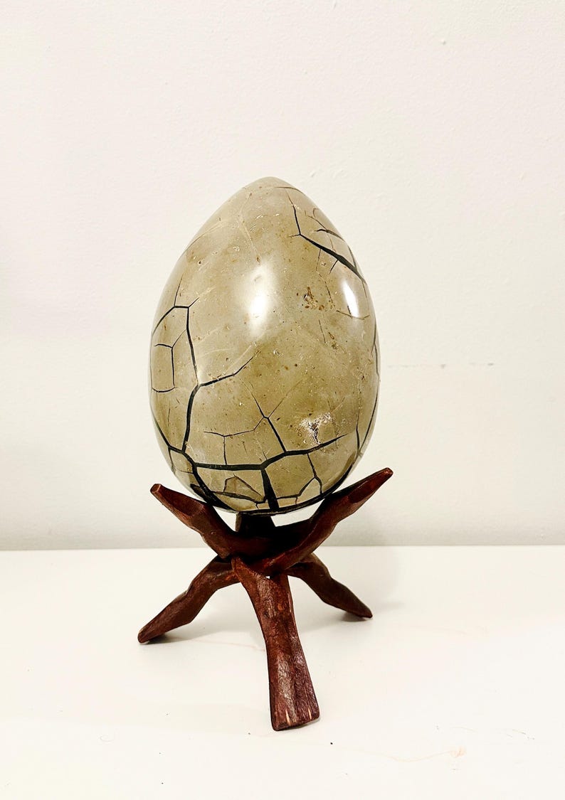 Giant Dragon Egg Geode With Black and White Druzy 9 X 5 X 4.5 8.2 Lbs ...