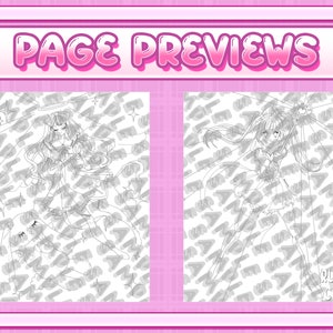 Anime Magical Girl Printable + Digital Coloring Book Vol. I / All Ages ...