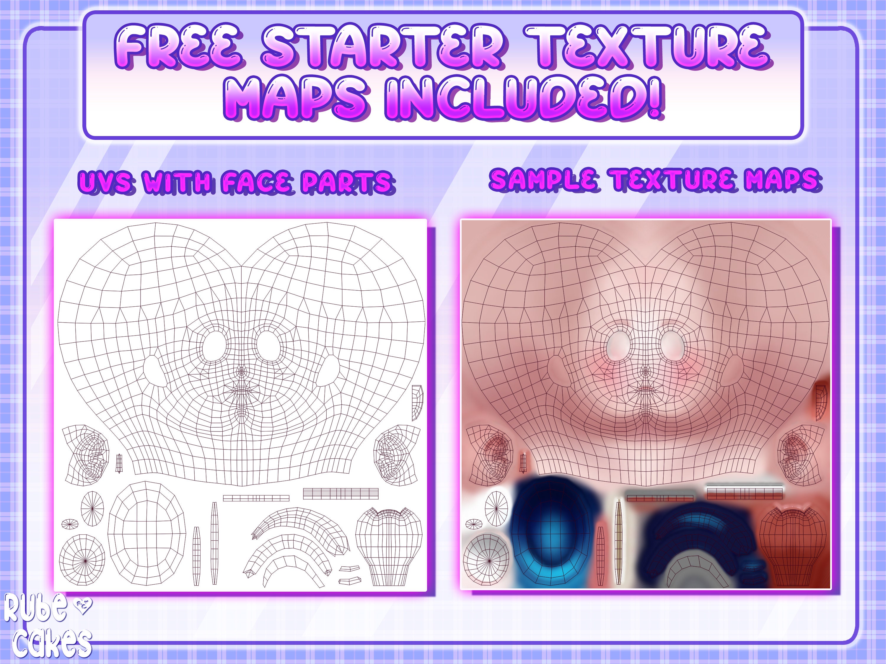 3D Shoujo Anime Head Basemesh + Blendshapes / Vtuber Customizable Face ...