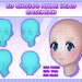 3D Shoujo Anime Head Basemesh + Blendshapes / Vtuber Customizable Face ...