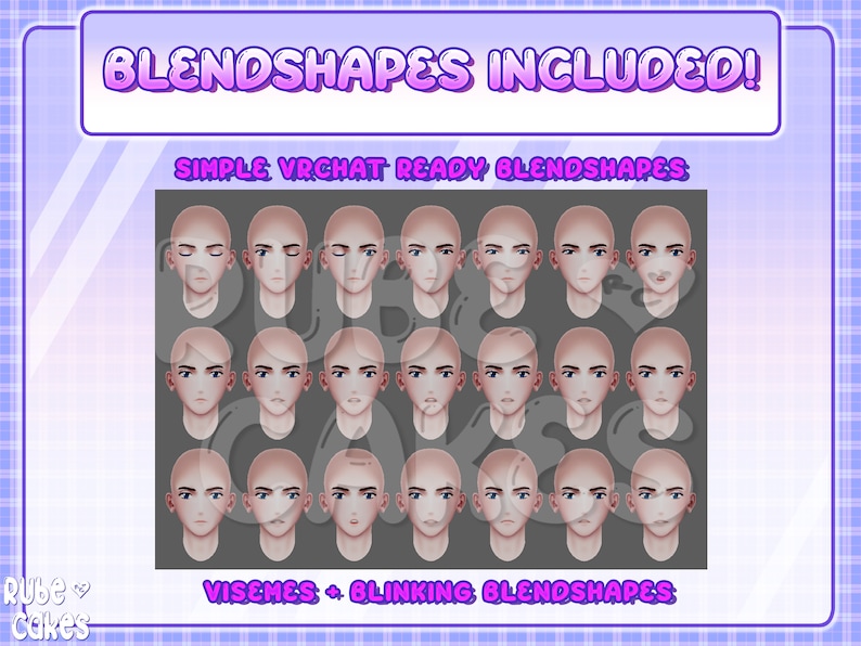 3D Ikemen Anime Head Basemesh / Vtuber Customizable Face / Vrchat ...