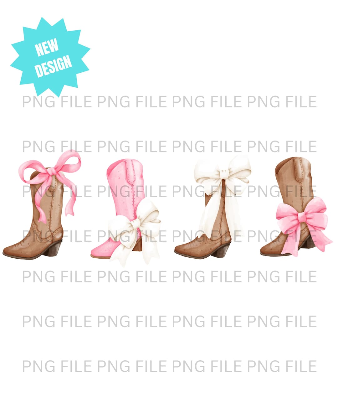 Coquette Cowgirl Boots Cowboy Boot Bow PNG CHERRY COQUETTE - Etsy