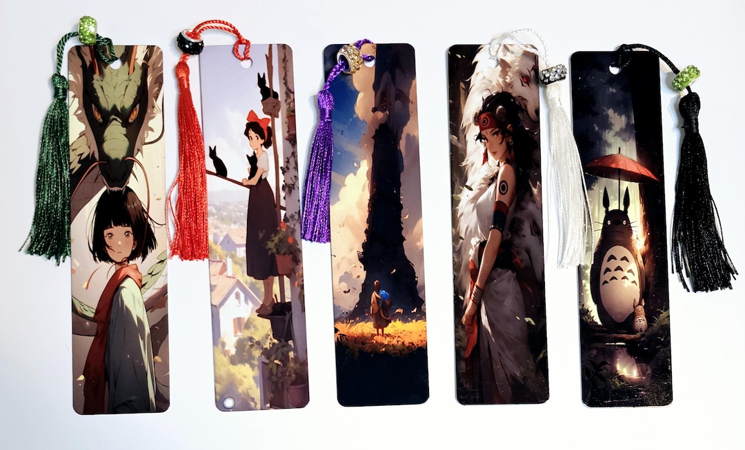 Studio Ghibli Metal Bookmarks Set W/ Tassel & Bead 1.5x6 – Totoro ...