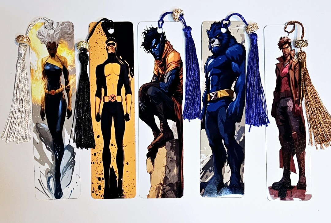 X-men Marvel Comics Metal Bookmarks – Storm, Cyclops, Nightcrawler ...