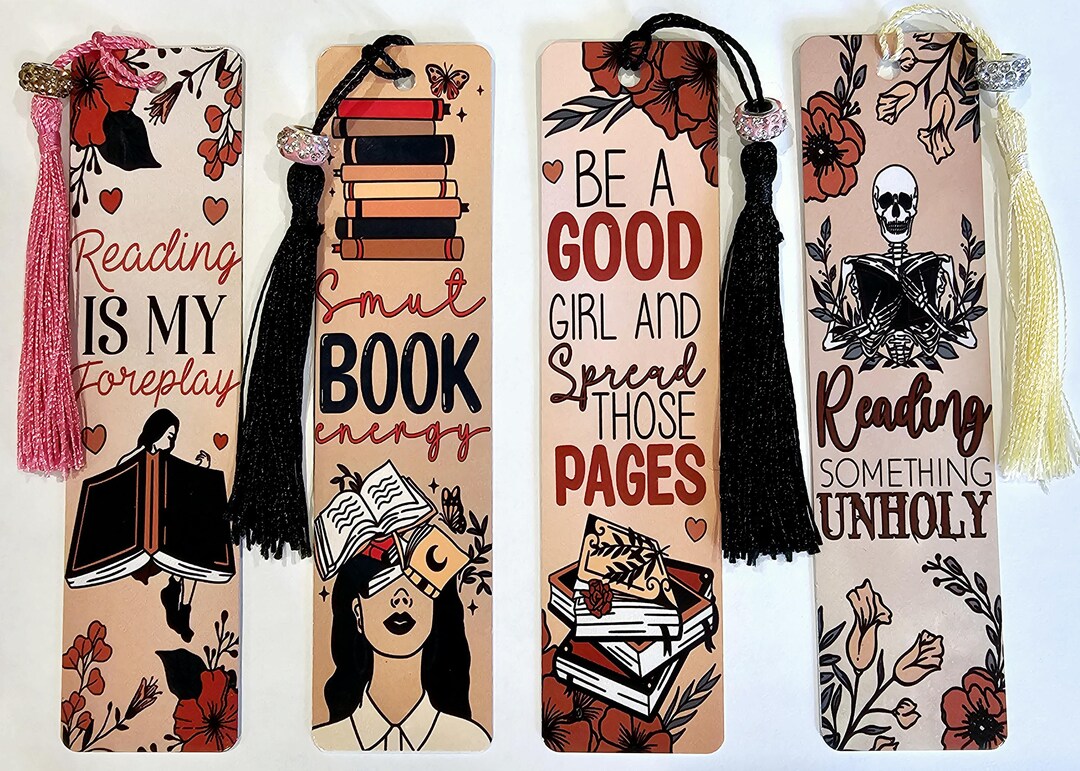 Floral Smut Energy Reader Bookmarks With Tassle & Bead I Romantasy ...