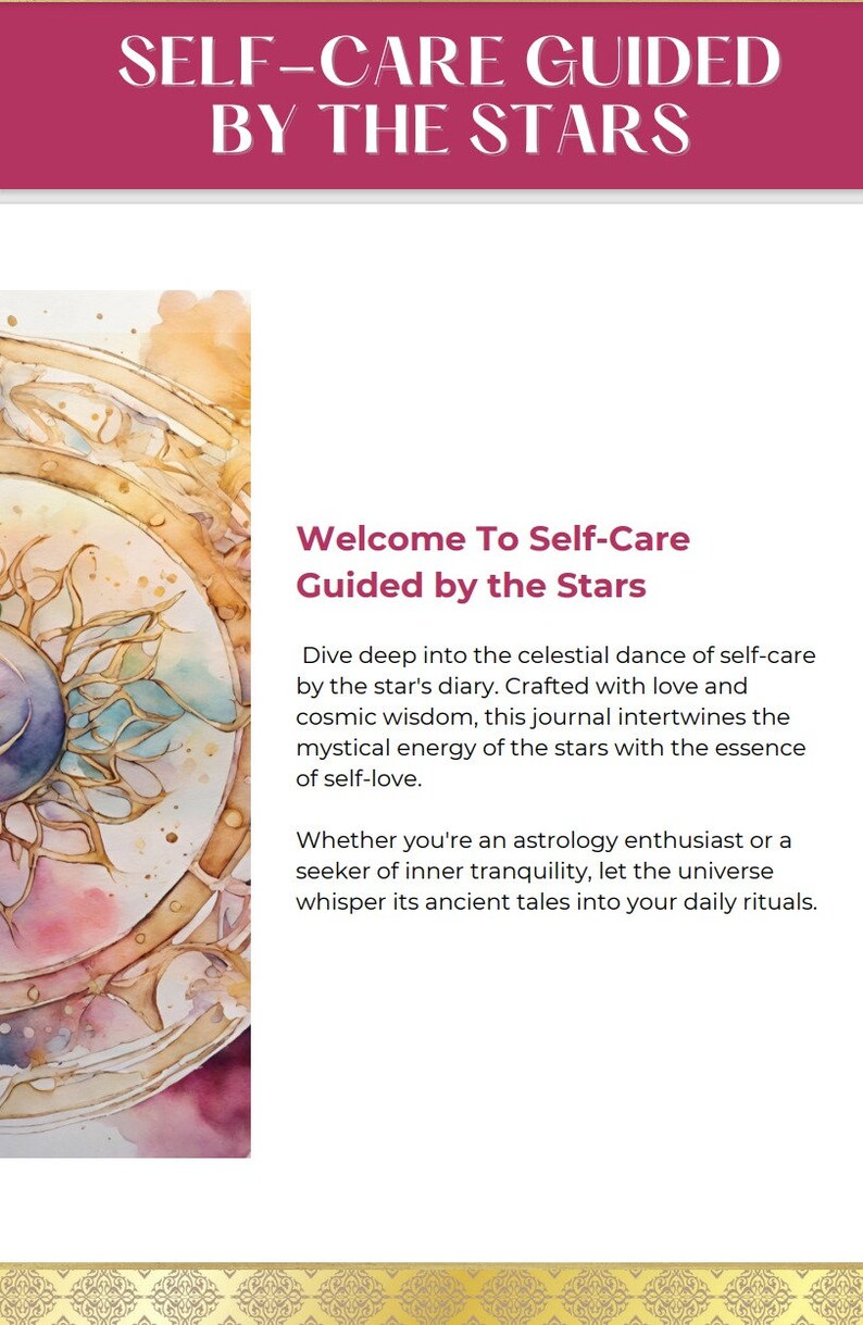 Celestial Self-care: Guided Journal With Astrological Signs for Mindful Reflection - Etsy