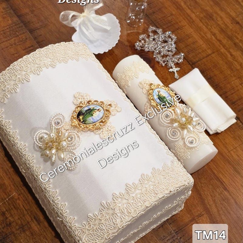 Baptism Candle Set Boy Box - Etsy