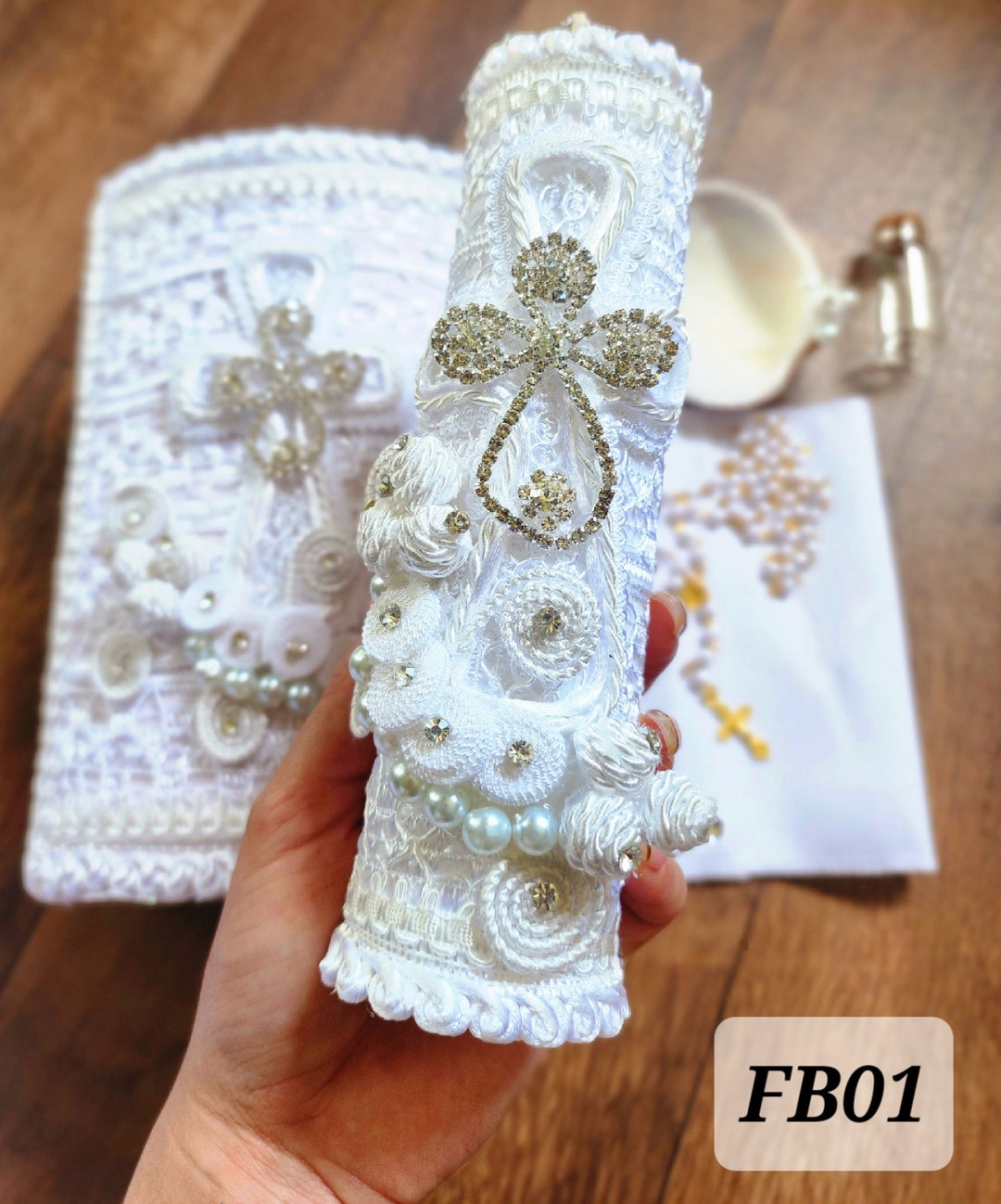 Vela De Bautizo , Vela De Bautizo, Baptism Candle Set Girl Boy , Wooden ...