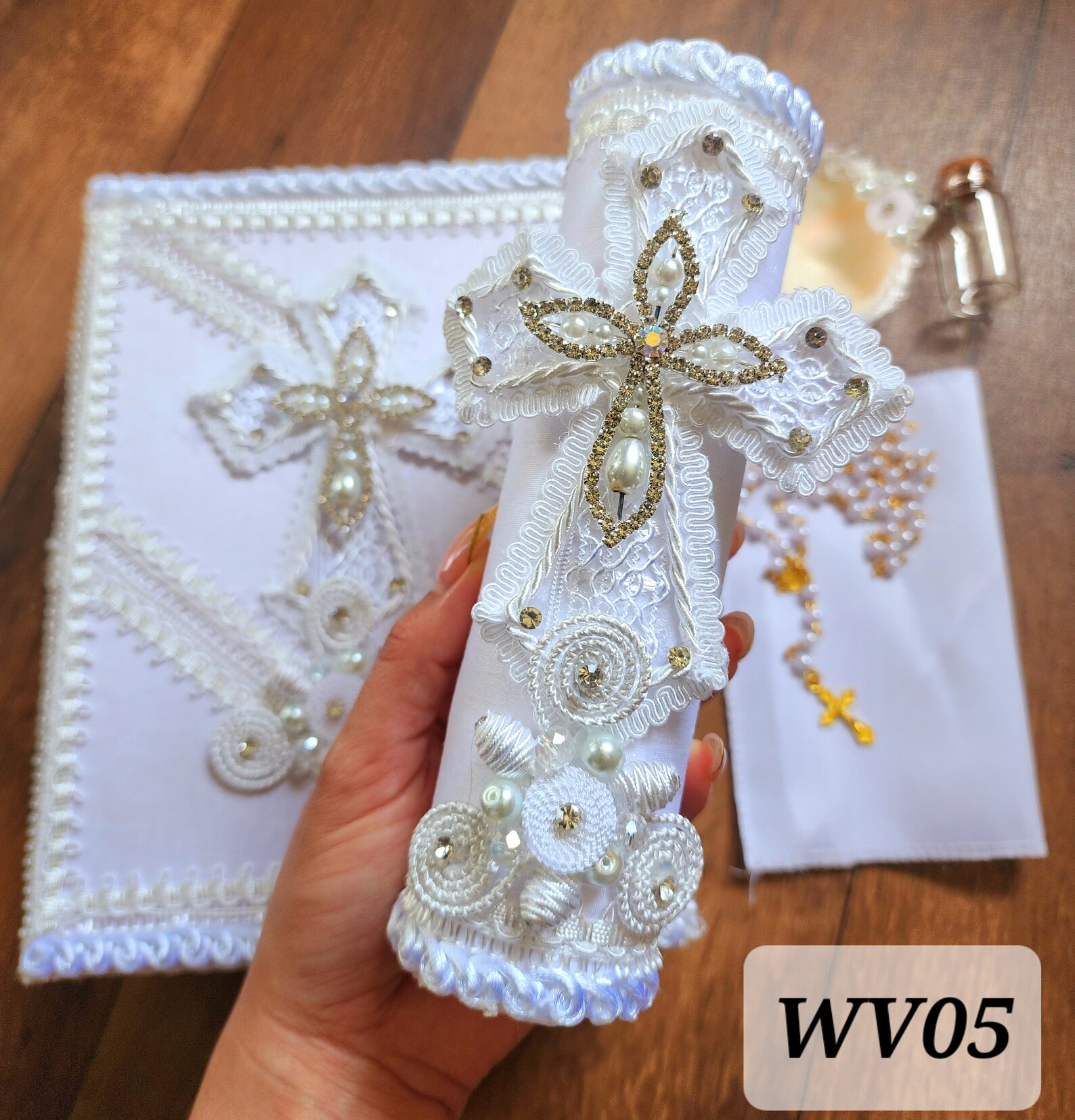 Vela De Bautizo , Vela De Bautizo, Baptism Candle Set Girl Boy , Wooden ...