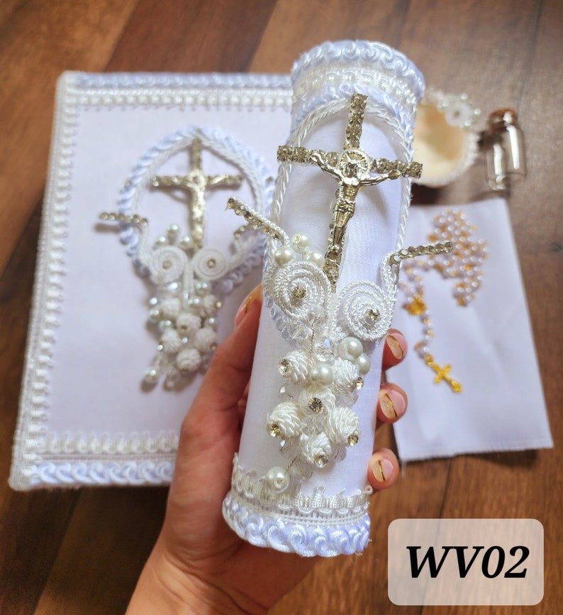 Vela De Bautizo , Vela De Bautizo, Baptism Candle Set Girl Boy , Wooden ...