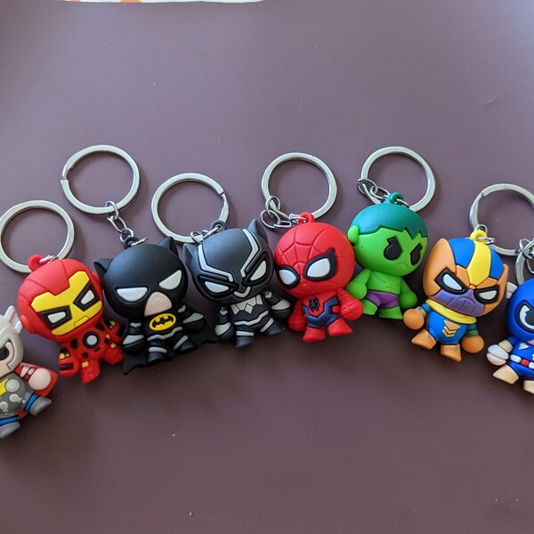 Superhero Keychain - Etsy