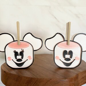 Mickey Minnie Marshmallow 3D Print, Roasted Marshmallow, Christmas Gift ...