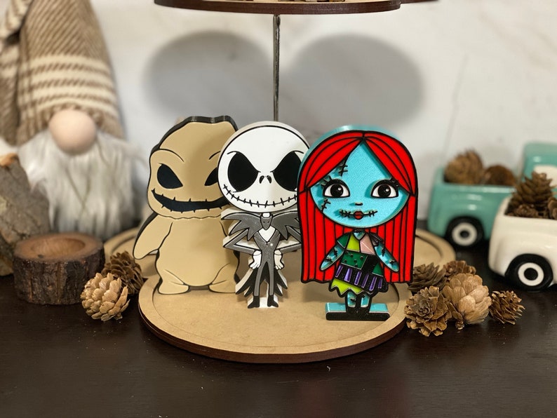 Jack and Sally Halloween Decor 3D Prints Tiered Tray Decor - Etsy