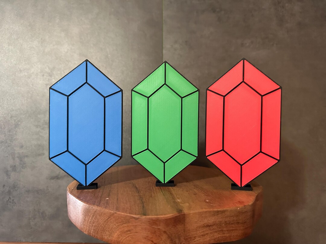 Rupee 3D Print, Zelda Birthday, Rupee Decoration, 3D Printed, 3D Prints ...