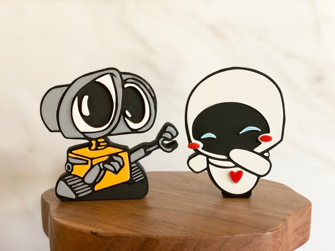 Wall-e and Eve Decor, 3D Print, Tiered Tray Decor, Walle Decor, Eve ...