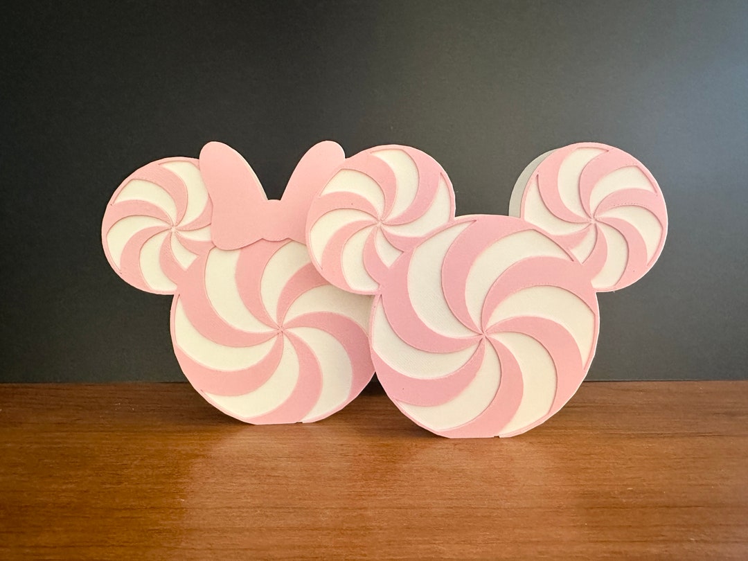 Pink Mickey Mouse Peppermint 3D Print, Minnie Peppermint, Mickey ...