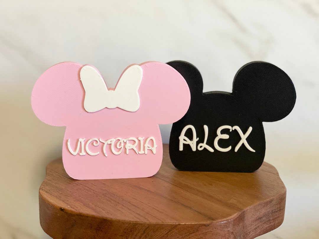 Mickey Minnie Custom Name, 3D Print, Tiered Tray Decor, Mickey Mouse ...