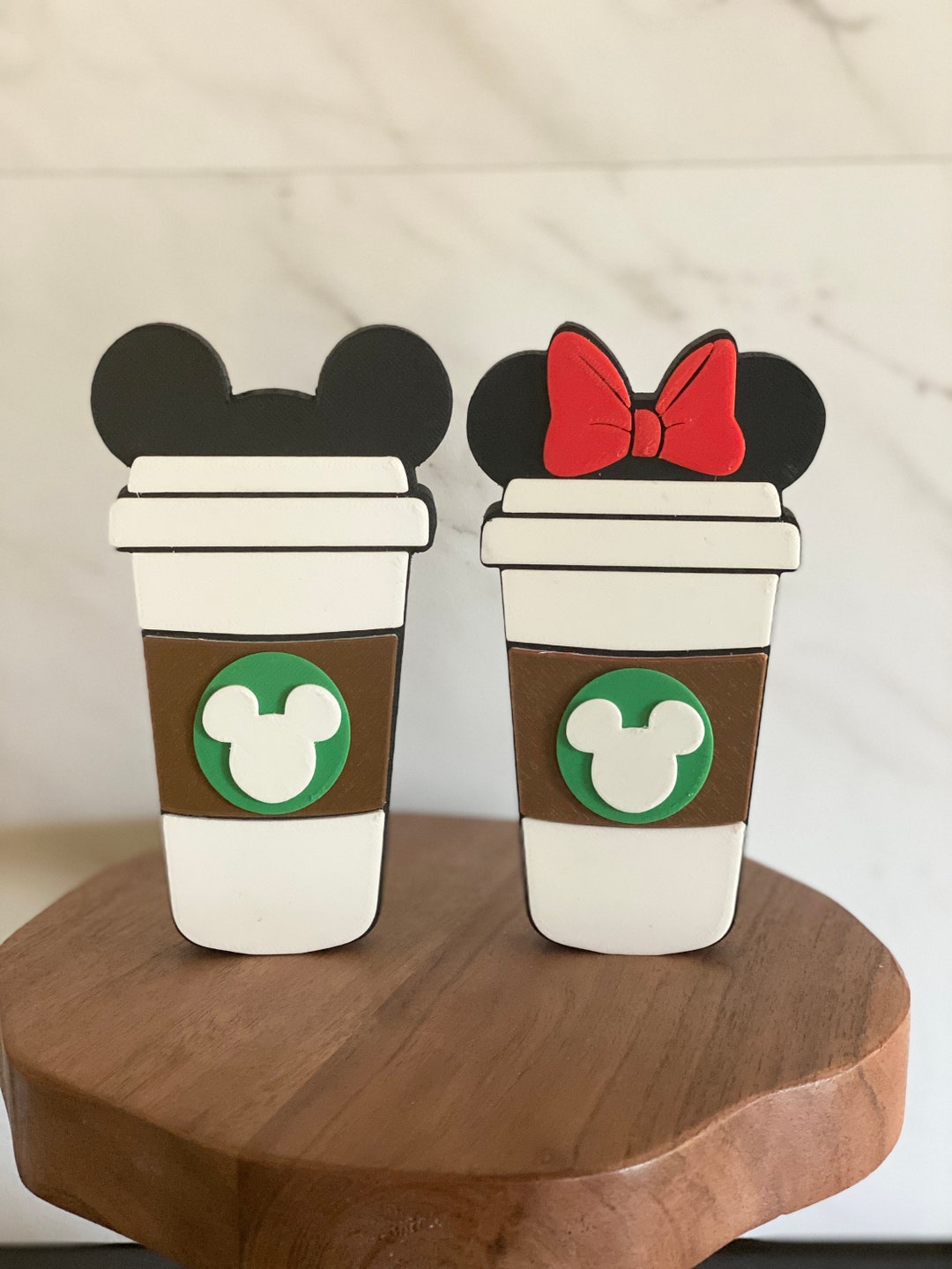 Mickey and Minnie Coffee Mickey 3D Print Tiered Tray Decor - Etsy