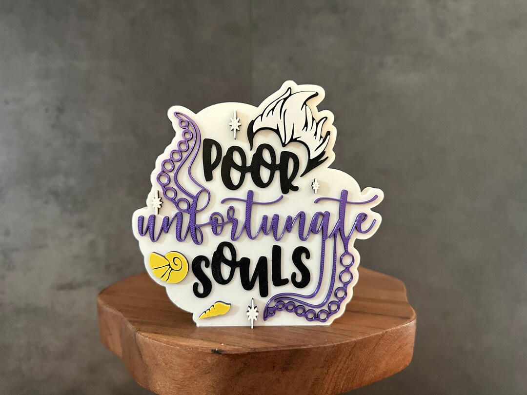 Poor Unfortunate Soul Decoration, 3D Printed Trinkets for Tiered Trays ...