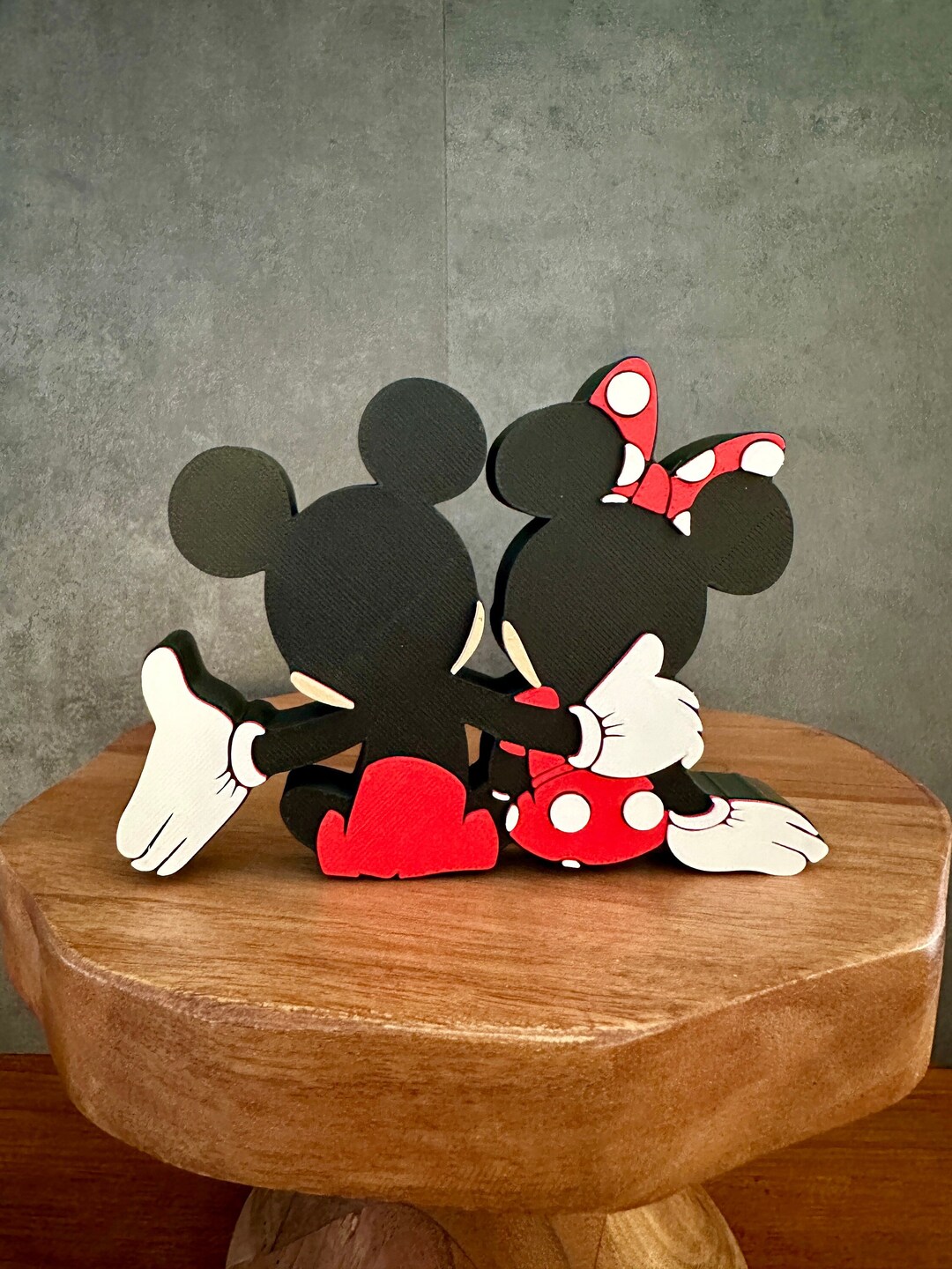 Mickey Minnie Mouse Love Tiered Tray, 3D Printed Decor, Disney Trinkets ...
