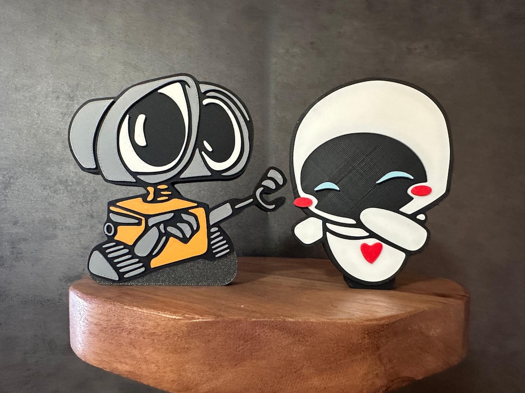 Wall-e and Eve Decor, 3D Print, Tiered Tray Decor, Walle Decor, Eve ...