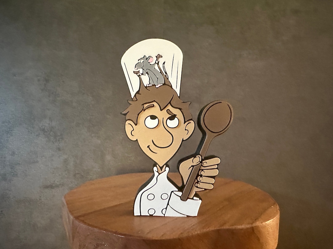 Chef Gusteau and Chef Remy Ratatouille Decoration, Mouse Chef 3D Print ...