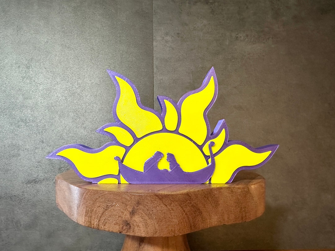 Tangled Sun Decoration, Rapunzel 3D Printed Trinkets for Tiered Trays ...