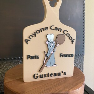 Chef Remy Ratatouille Decoration, Mouse Chef 3D Print, 3D Prints ...