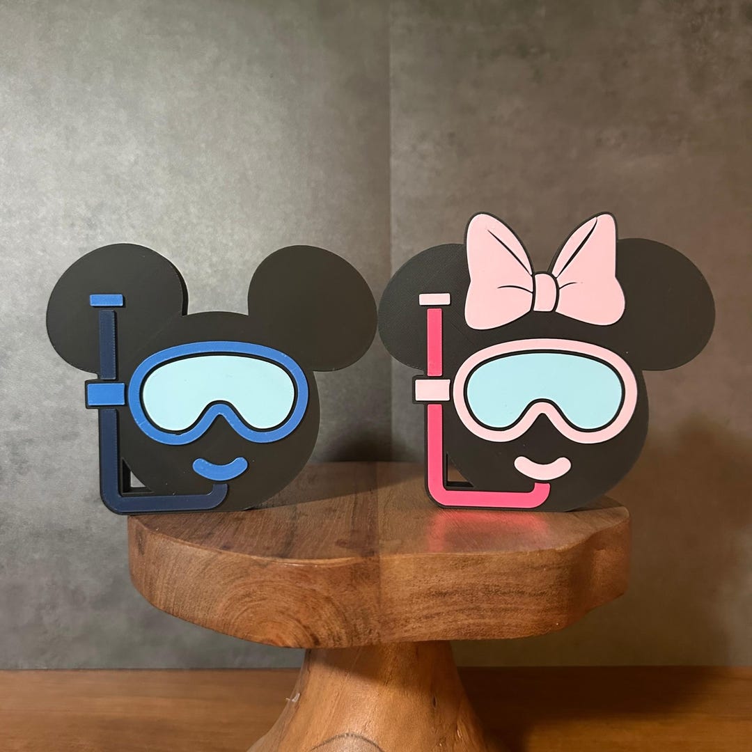 Mickey Minnie Scuba Diving, Mickey Minnie 3D Printed Trinkets for ...