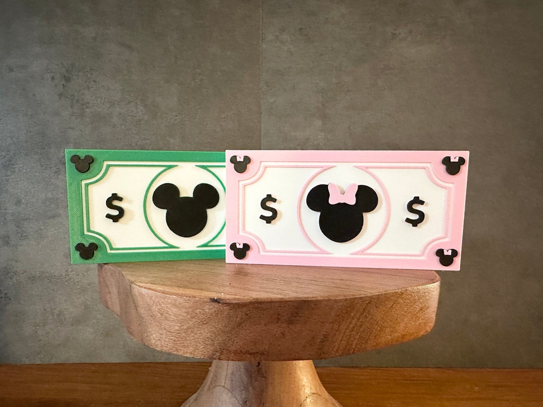 Mickey Minnie Money, 3D Print, Tiered Tray Decor, Mickey Mouse, Minnie ...