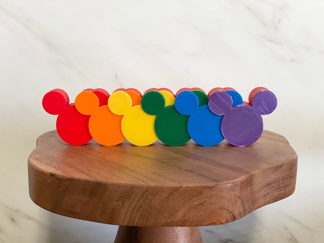 Mickey Rainbow, Mickey 3D Print, Tiered Tray Decor, Mickey Mouse ...