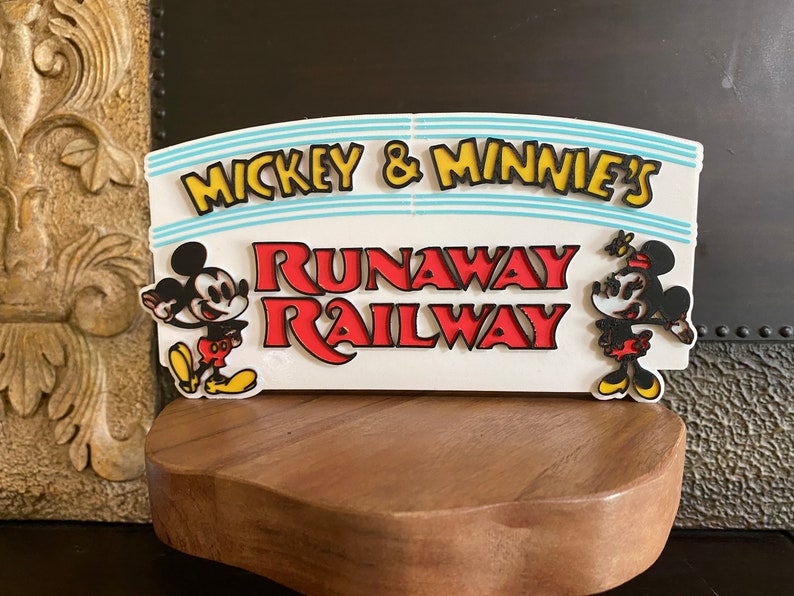 Mickey Minnie 3D Print, Railway Decor, Tiered Tray Decor, Mickey Mouse ...