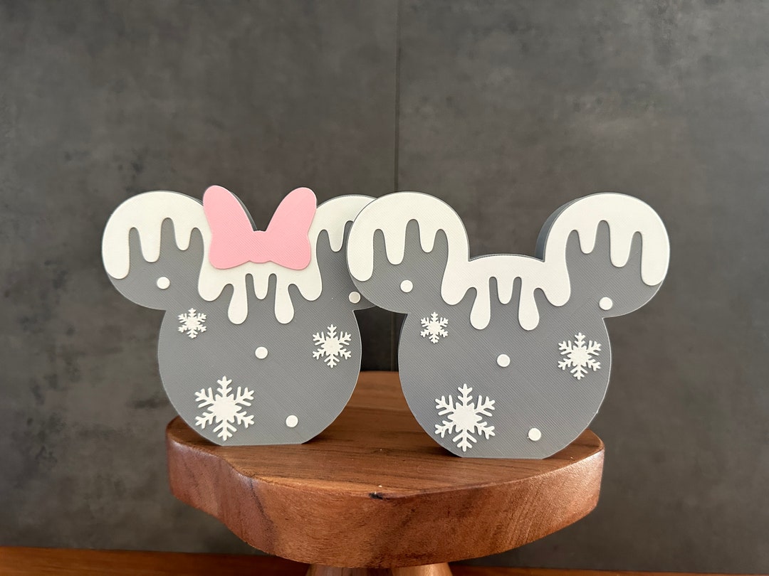 Mickey Mouse Snowflake 3D Printed, Mickey Christmas Gift, Mouse ...