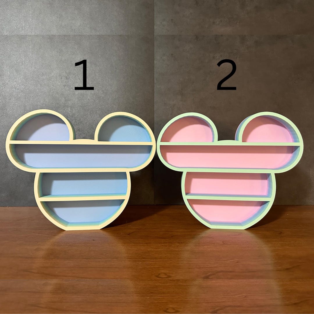 Mickey Inspired Display Shelf, Mickey Shelves, Mickey 3D Printed ...