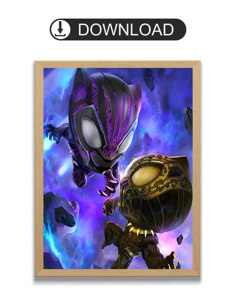 Mini Black Panther 2 Printable Avengers Superhero Prints-Black Panther ...