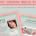 UGC Creator Media Kit // Modern Pixel Cute Girly Pink // Canva ...