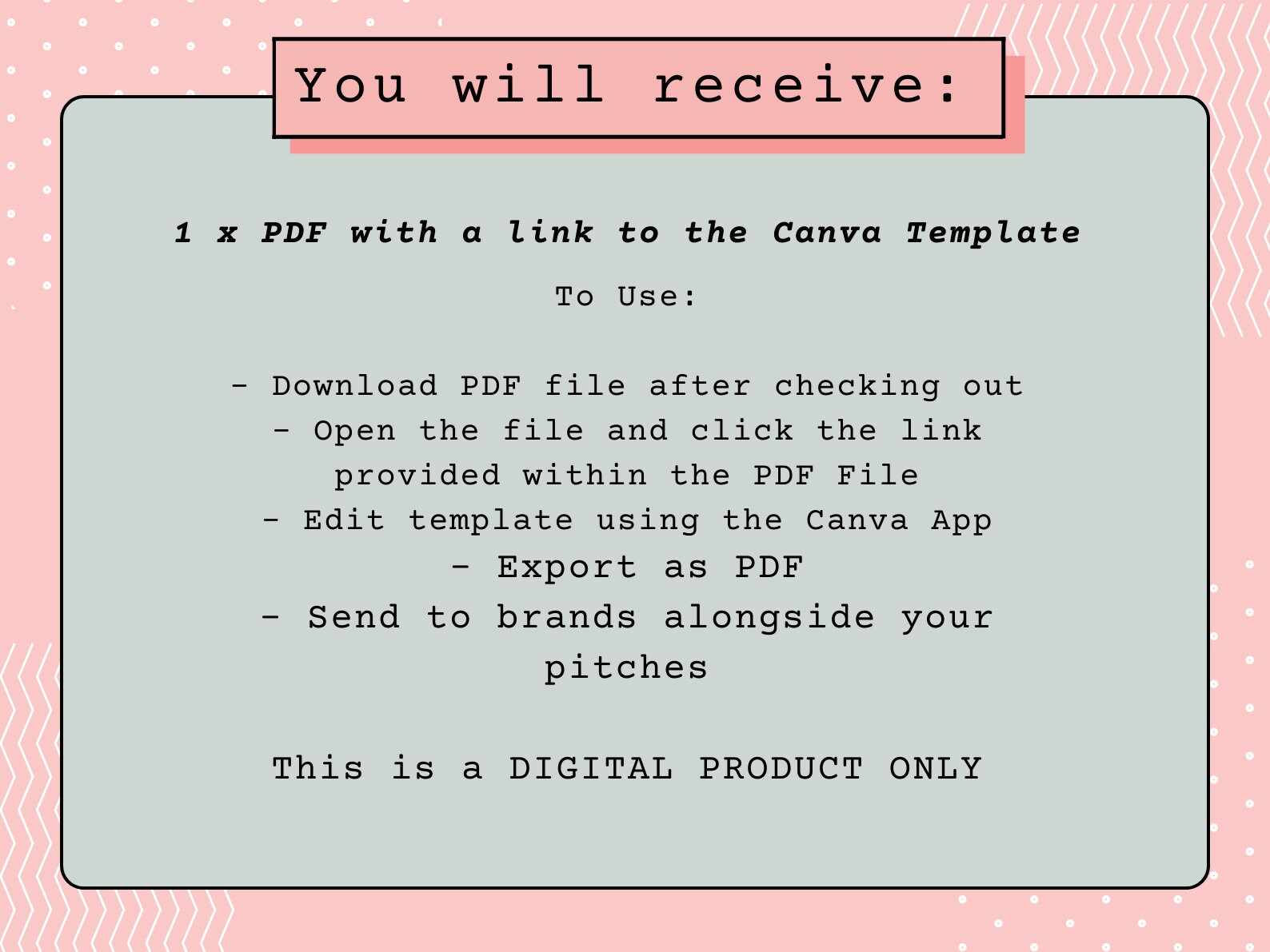 UGC Creator Media Kit // Modern Pixel Cute Girly Pink // Canva ...