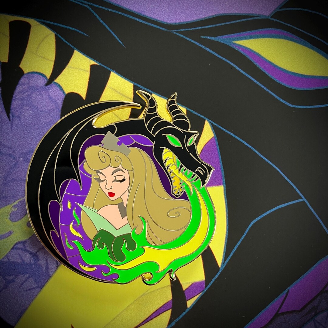 Green Aurora Maleficent Sleeping Beauty Enamel Pin Embrace Series ...