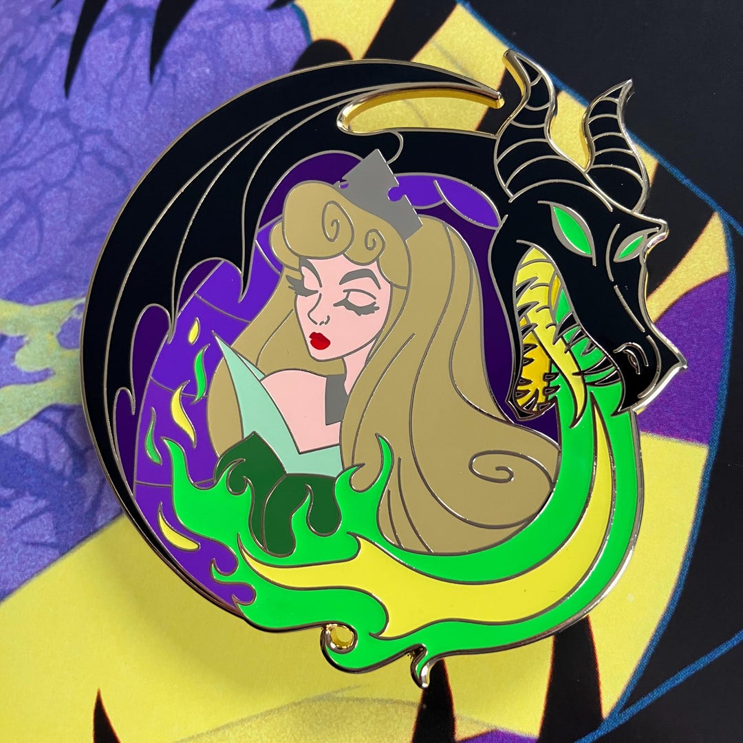 Maleficent Sleeping Beauty Enamel Pin | Green Aurora | Embrace Series ...
