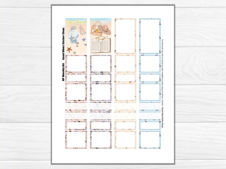 Beach Printable Planner Stickers: Made to Fit the Classic Happy Planner ...