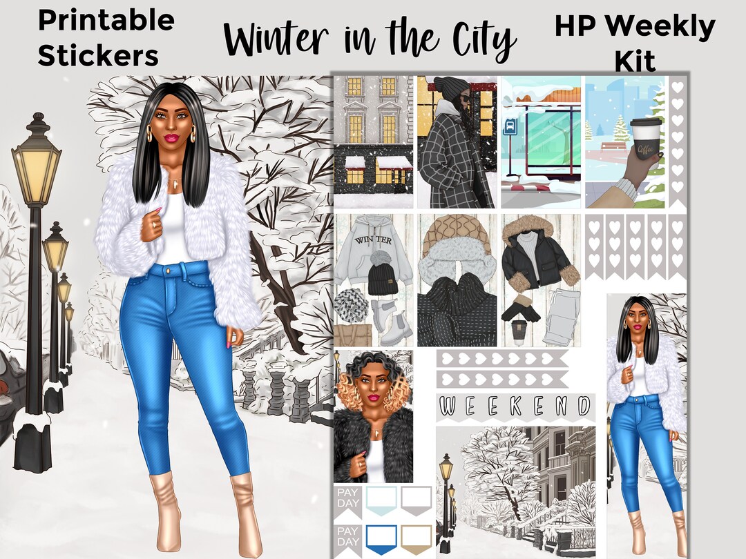 Winter Printable Planner Stickers: Made to Fit the Classic Happy ...