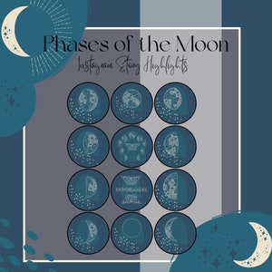 Phases of the Moon: Instagram Highlight Covers - Etsy