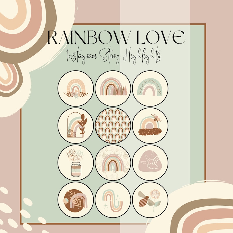 Rainbow Love: Instagram Highlight Covers - Etsy Australia