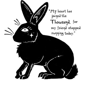 Black Rabbit of Inlé - Watership Down Signed Art Print - Etsy