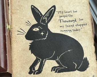 Black Rabbit of Inlé Watership Down Sticker - Etsy